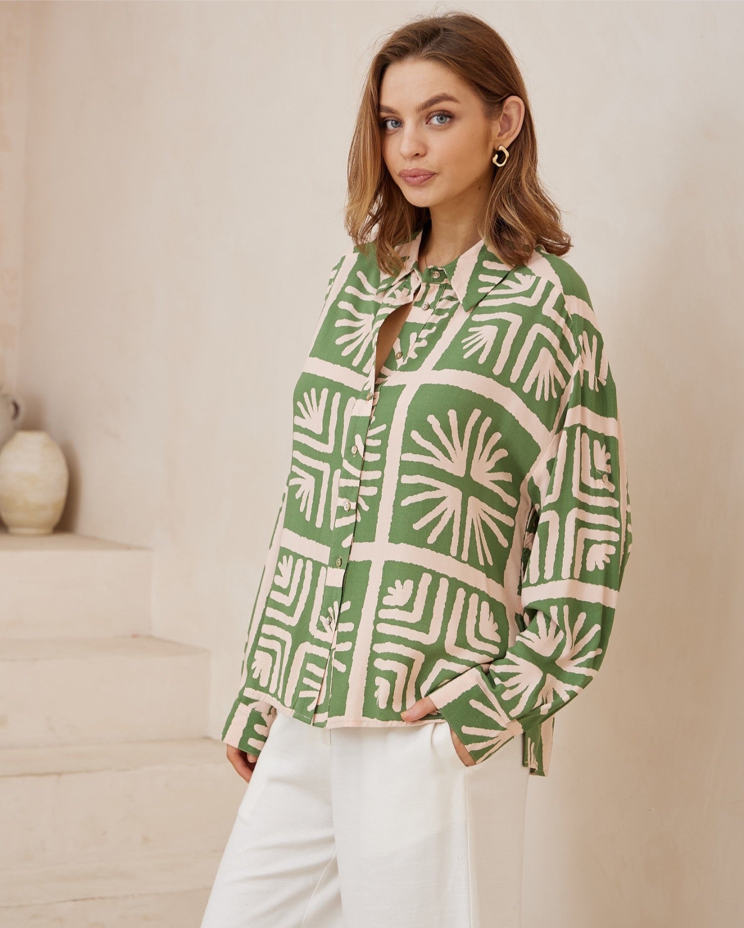 Kora Button Up Shirt | COLOUR DOOR